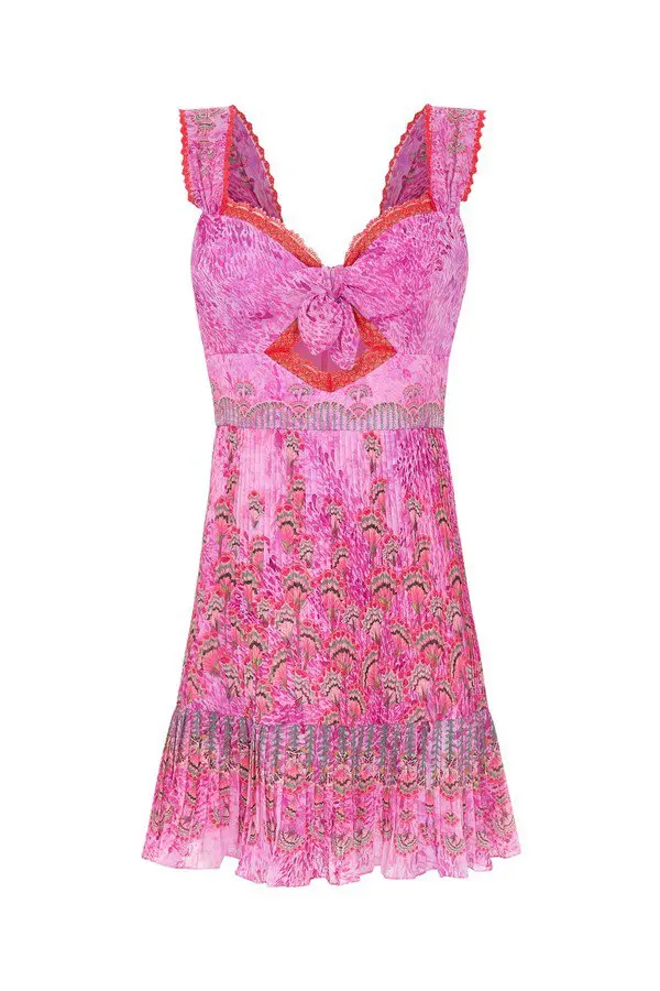 Saloni Lina Mini Dress - Red | Editorialist