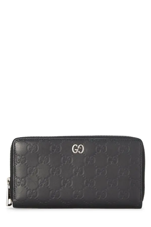 Gucci Ssima Zip Around Wallet - Black
