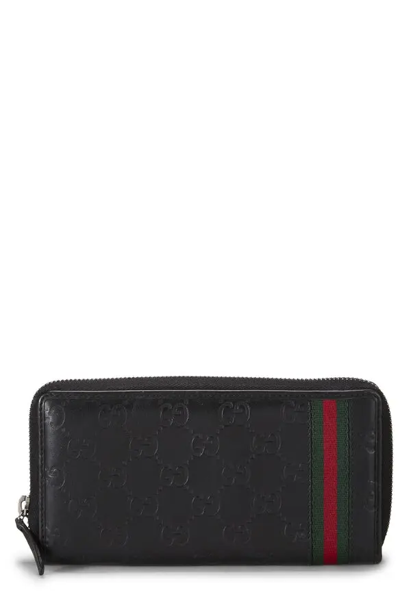Gucci Ssima Zip Around Wallet - Black