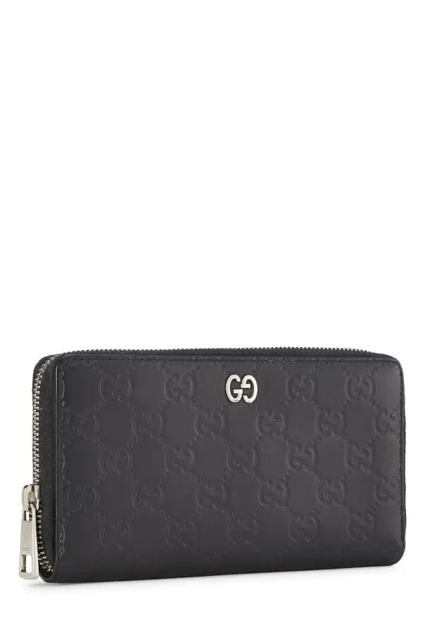Gucci Ssima Zip Around Wallet - Black