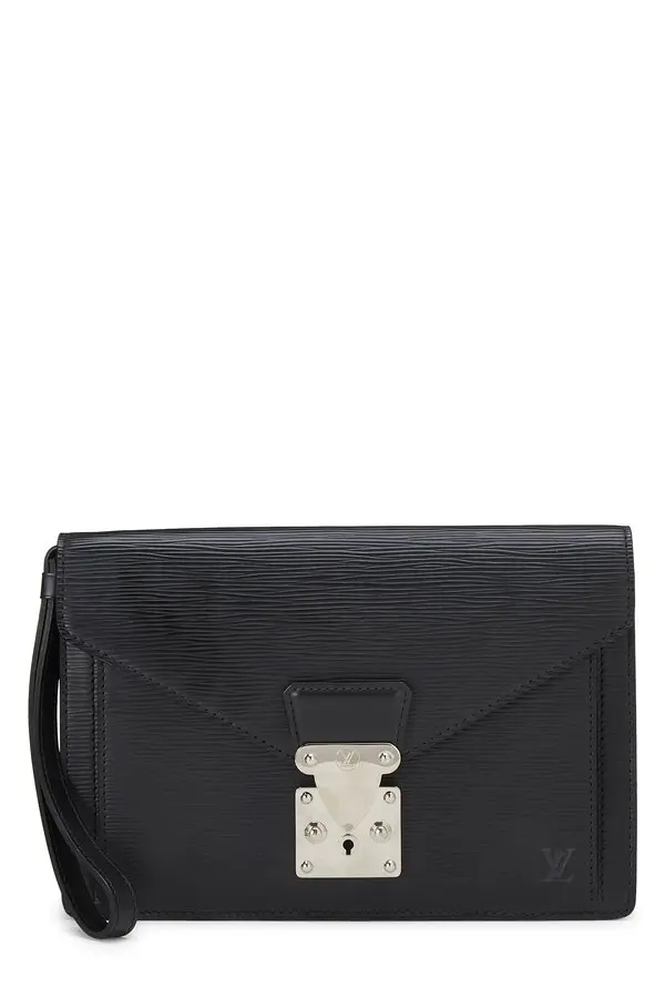 LOUIS VUITTON Epi Sellier Dragonne - Black
