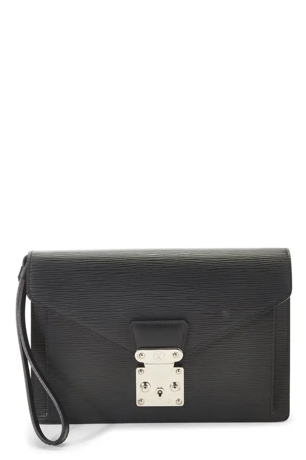LOUIS VUITTON Epi Sellier Dragonne - Black