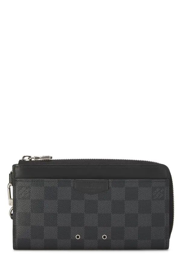 LOUIS VUITTON Damier Graphite Zippy Dragonne - Black
