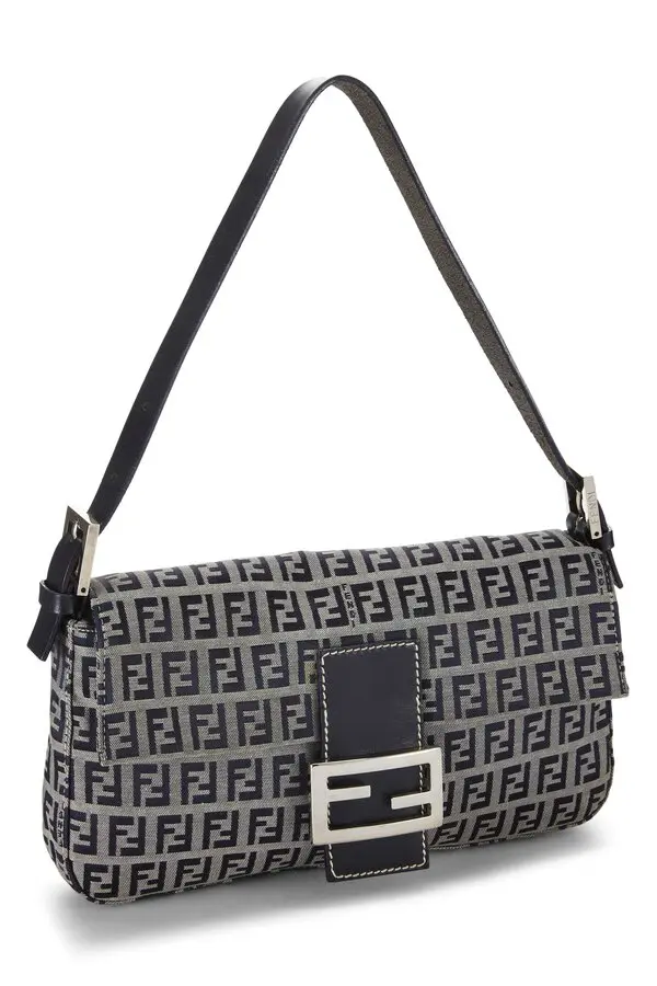 Fendi Zucchino Canvas Baguette Bag