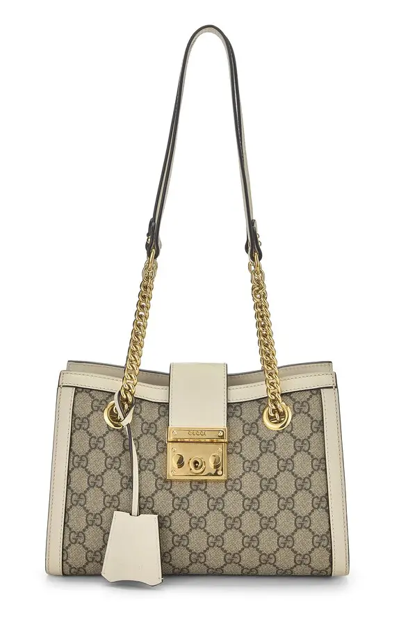Gucci Padlock Shoulder Bag - Beige
