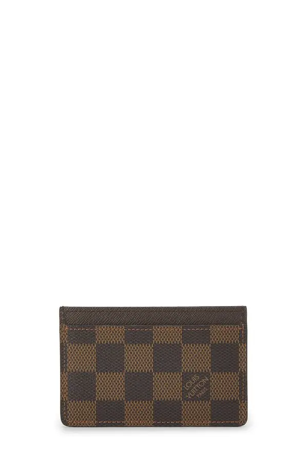 LOUIS VUITTON Damier Ebene Porte Cartes Simple