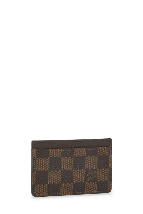 LOUIS VUITTON Damier Ebene Porte Cartes Simple