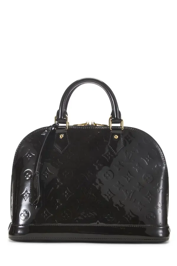 LOUIS VUITTON Monogram Vernis Alma - Black