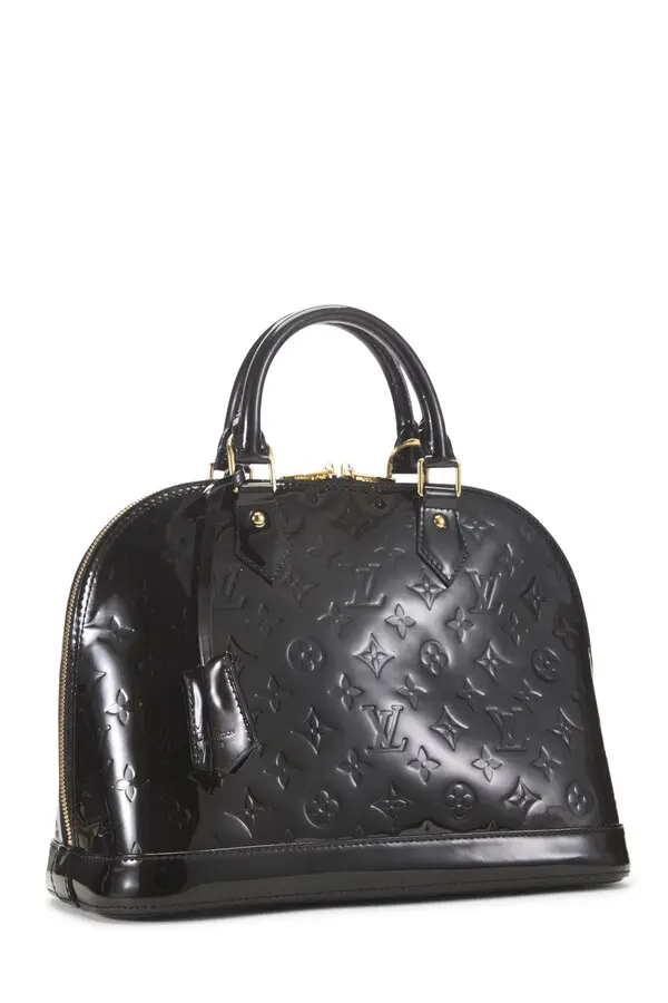 LOUIS VUITTON Monogram Vernis Alma - Black
