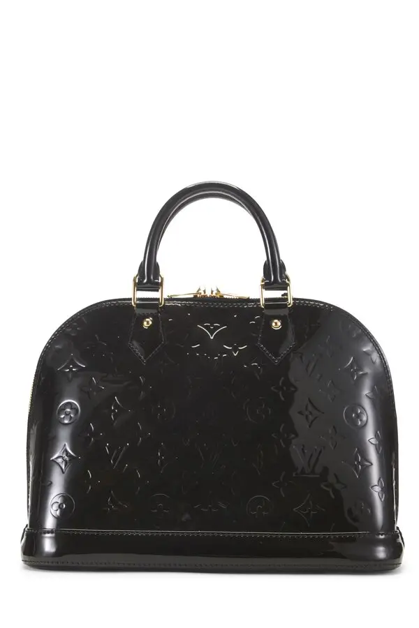 LOUIS VUITTON Monogram Vernis Alma - Black