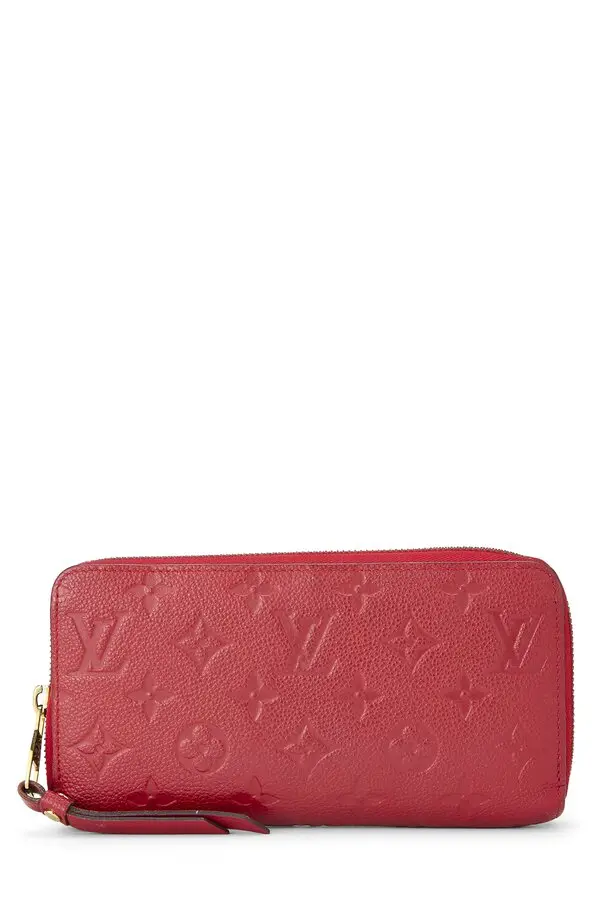 LOUIS VUITTON Cerise Monogram Empreinte Zippy Continental Wallet - Red