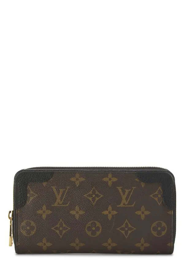 LOUIS VUITTON Monogram Canvas Retiro Zippy Continental Wallet - Black
