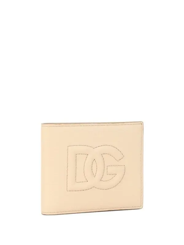 Dolce & Gabbana Embossed-logo Bi-fold Wallet - Neutrals