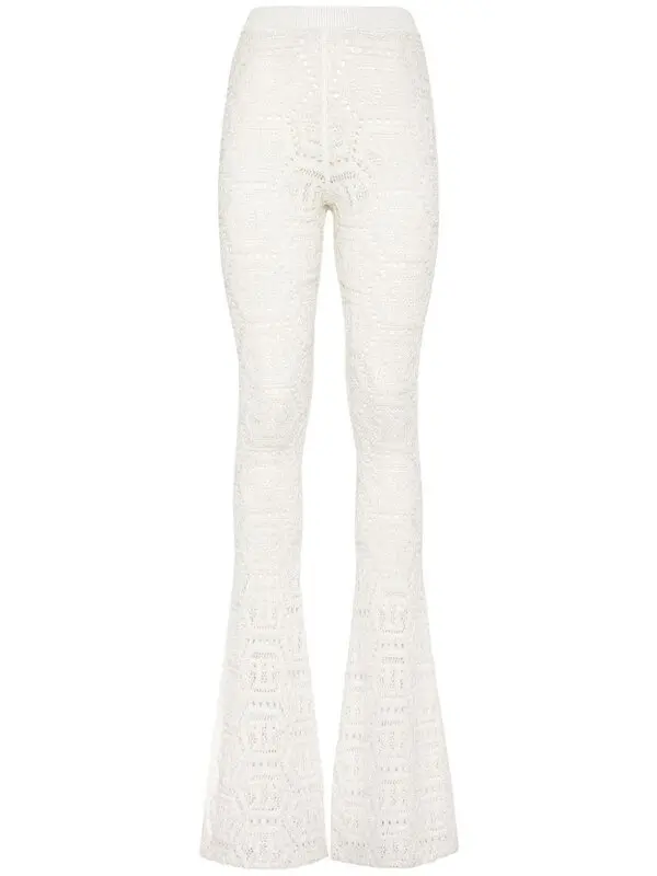 Philipp Plein Monogram Knit Trousers - White