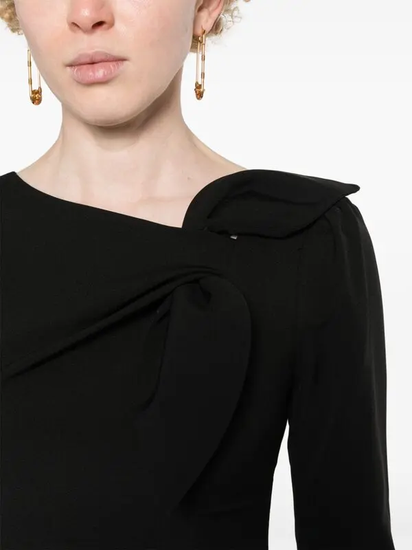 NISSA Bow-detail Midi Dress