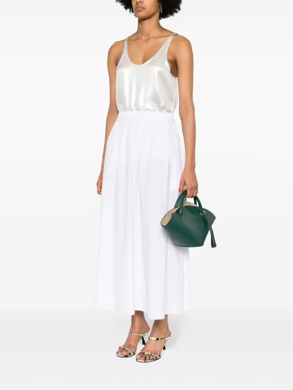 Chloé Silk-lamé Tank Top - Silver