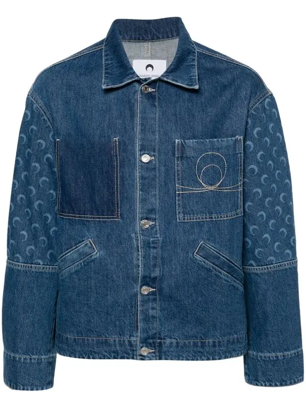 MARINE SERRE Deadstock Moon-print Denim Jacket