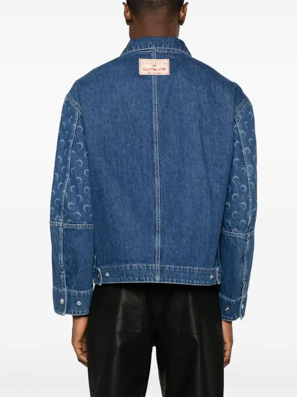 MARINE SERRE Deadstock Moon-print Denim Jacket