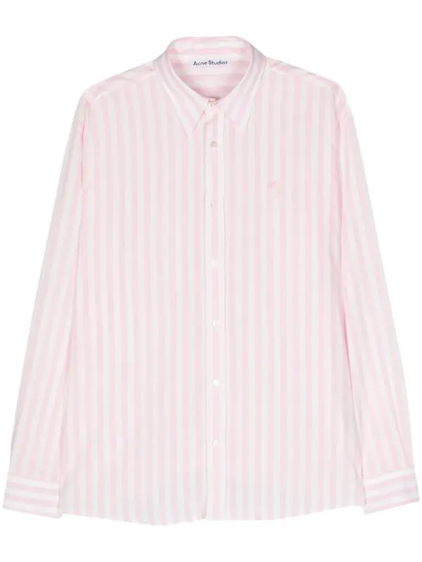 Acne Studios Logo-embroidered Striped Shirt