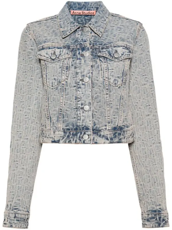 Acne Studios Monogram-jacquard Denim Jacket