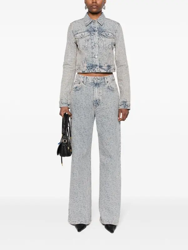 Acne Studios Monogram-jacquard Denim Jacket