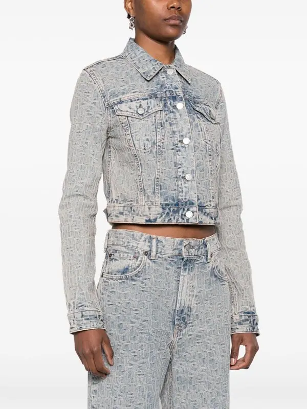 Acne Studios Monogram-jacquard Denim Jacket