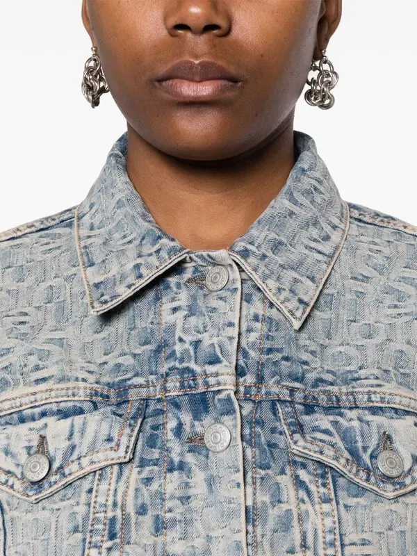 Acne Studios Monogram-jacquard Denim Jacket