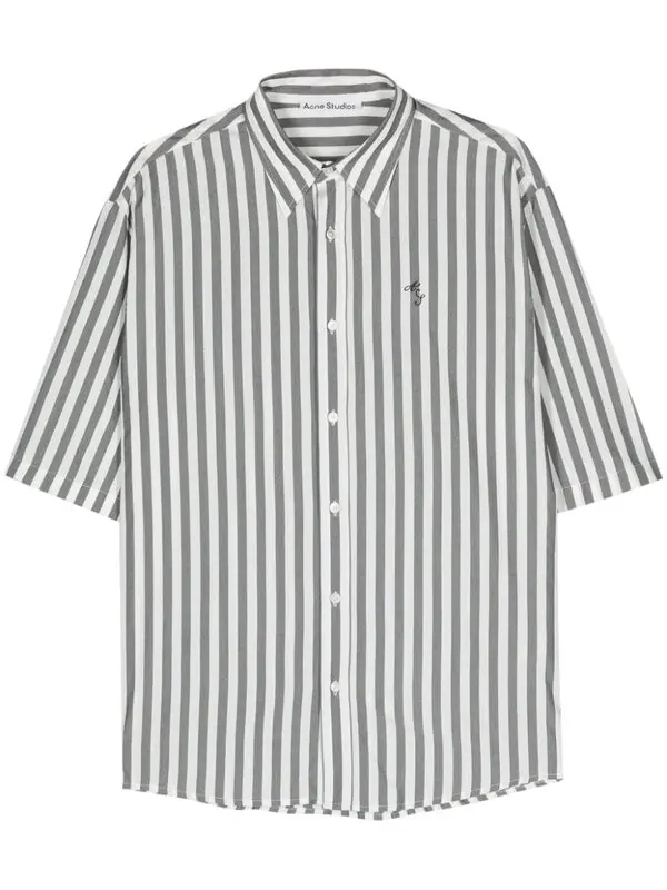 Acne Studios Logo-embroidered Striped Shirt