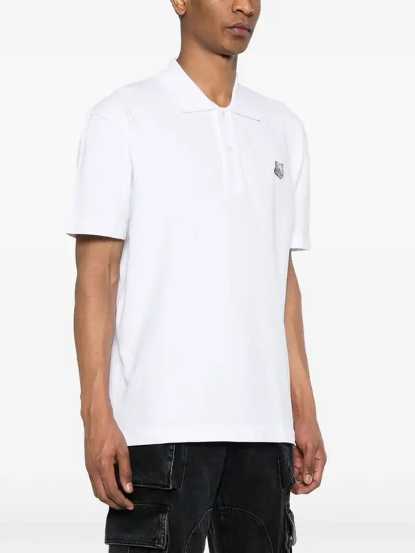 Maison Kitsuné Bold Fox Head Cotton Polo Shirt - White