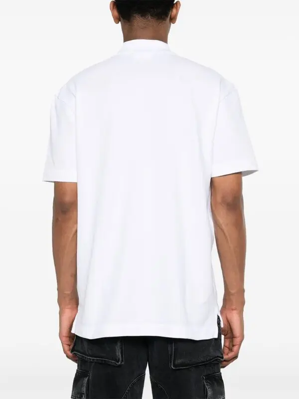 Maison Kitsuné Bold Fox Head Cotton Polo Shirt - White