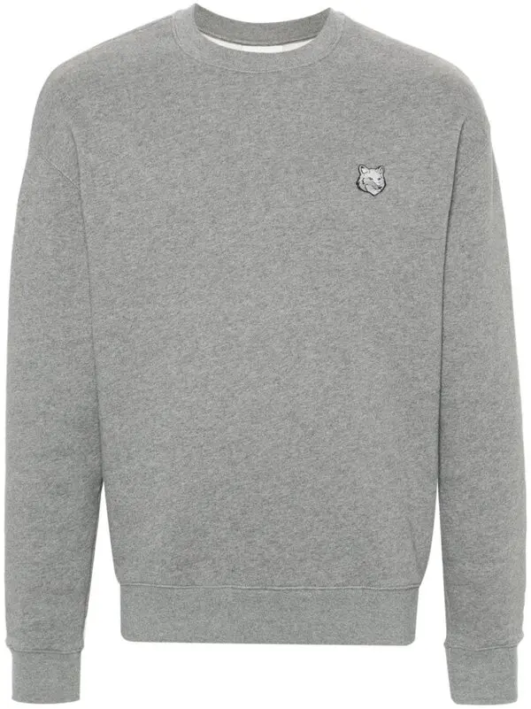 Maison Kitsuné Bold Fox Head Cotton Sweatshirt - Grey