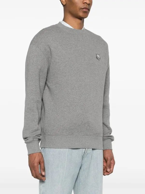 Maison Kitsuné Bold Fox Head Cotton Sweatshirt - Grey