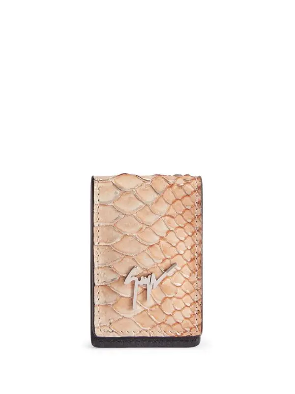 GIUSEPPE ZANOTTI Albert Crocodile-effect Cash Holder - Pink