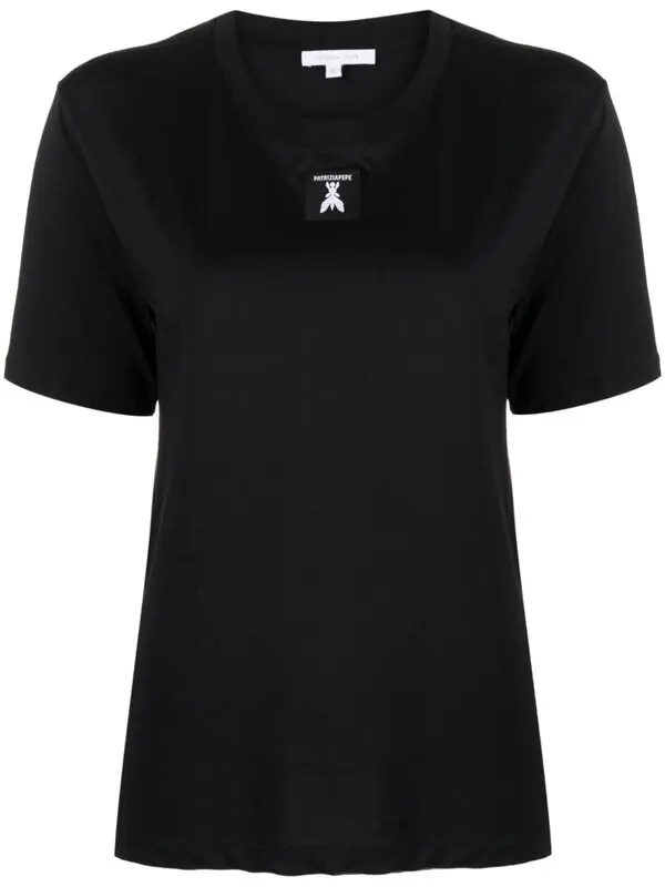 Patrizia Pepe Logo-patch T-shirt - Black