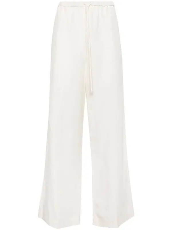 TOTEME Fluid Drawstring Trousers - White