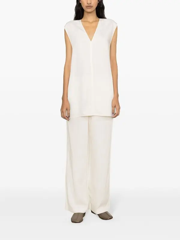 TOTEME Fluid Drawstring Trousers - White