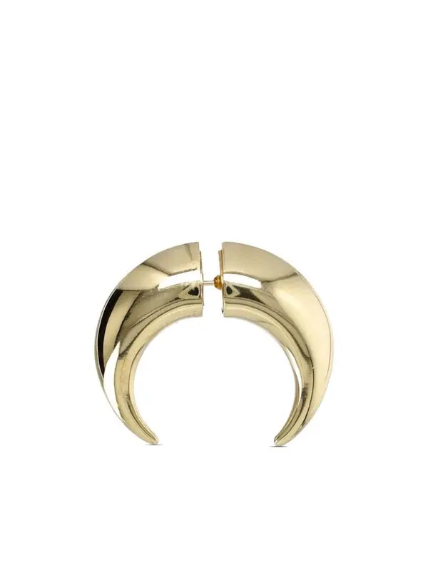 MARINE SERRE Regenerated Moon Stud Earring - Gold