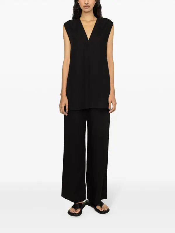 TOTEME Fluid Drawstring Trousers - Black