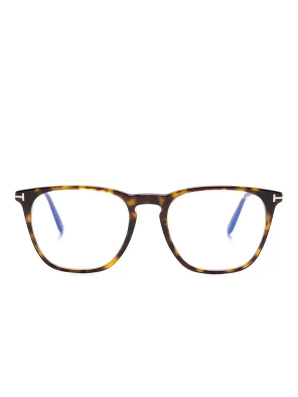 TOM FORD Square Frame Glasses - Brown
