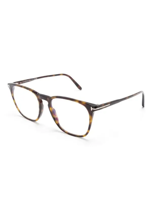 TOM FORD Square Frame Glasses - Brown