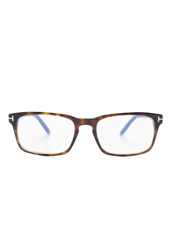 TOM FORD Rectangle-frame Glasses - Brown