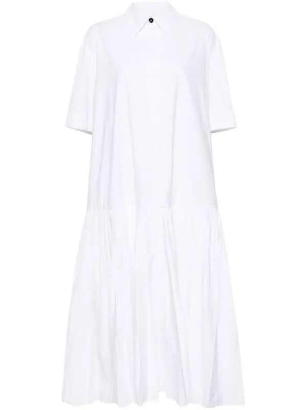 JIL SANDER Drop-waist Cotton Shirtdress
