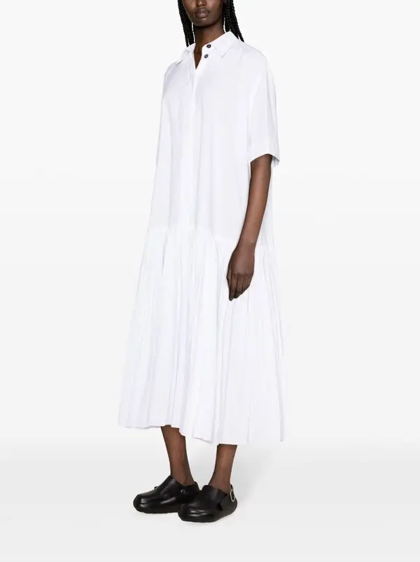 JIL SANDER Drop-waist Cotton Shirtdress