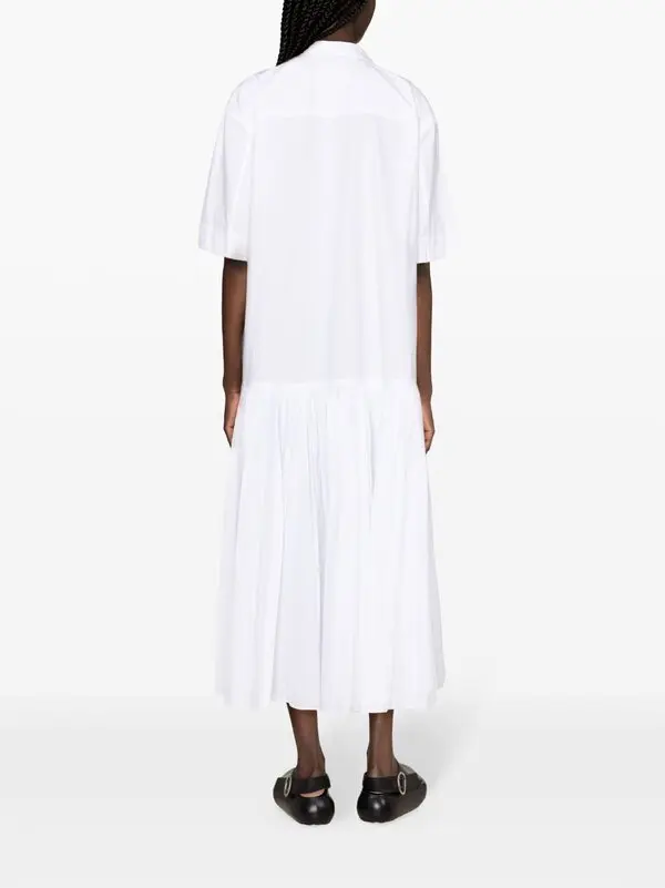 JIL SANDER Drop-waist Cotton Shirtdress