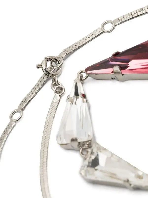 Patrizia Pepe Crystal-embellished Triangle Necklace