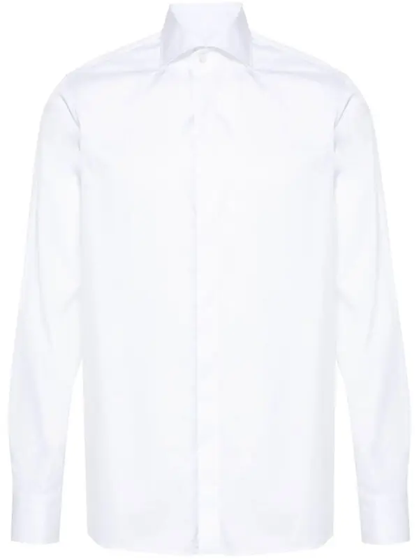 Tagliatore Poplin Cotton Shirt - White