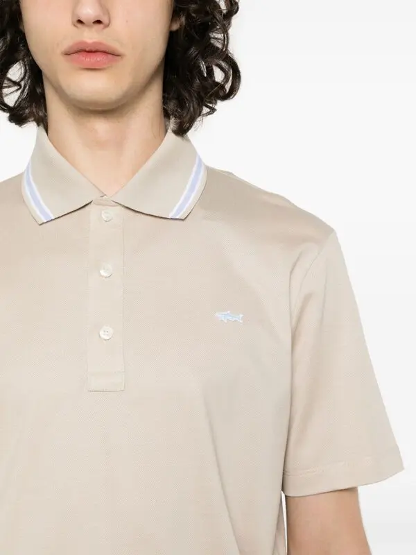 Paul & Shark Logo-patch Piqué Polo Shirt