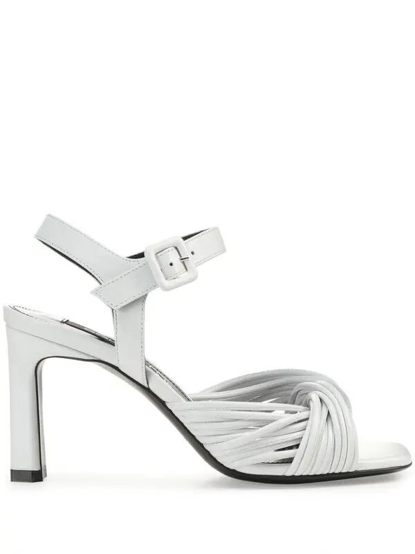 SERGIO ROSSI Sr Akida 80mm Leather Sandals - White