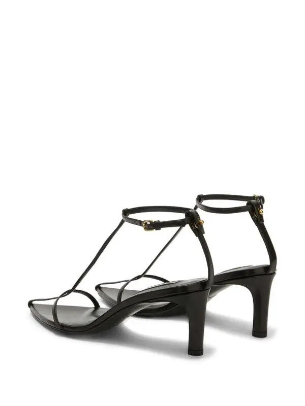 JIL SANDER High Leather Sandals - Black