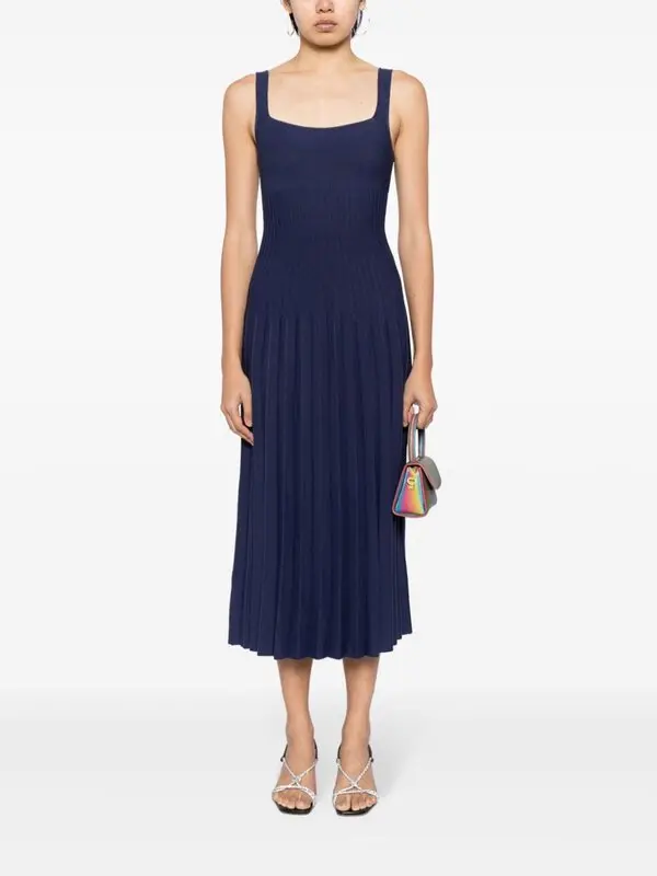Staud Ellison Pleated Midi Dress